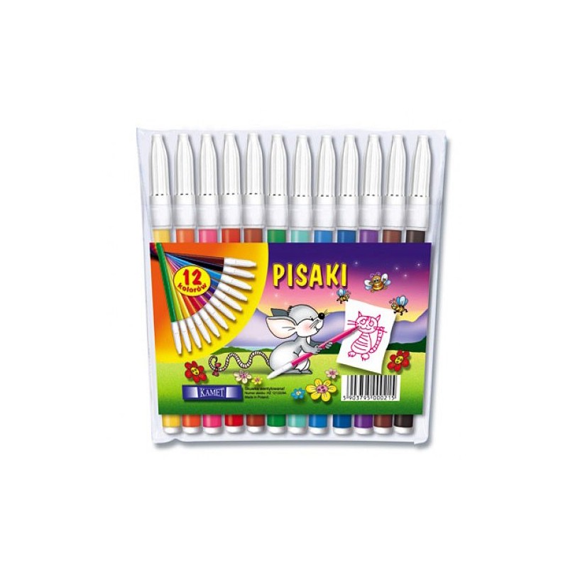 Flomasteri 12 krāsas - Biroja Preču Tirdzniecība Ūpis